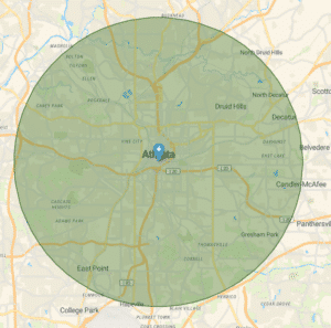 Documentation - Drawing an as-the-crow-flies area - Smappen