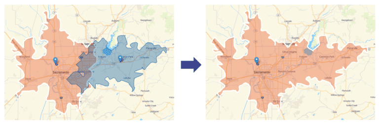 Documentation - Merging areas [Managing areas] - Smappen