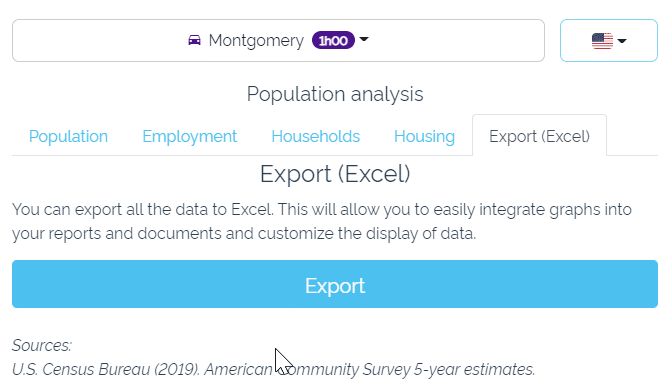 Documentation - Exporting an Excel report on population - Smappen