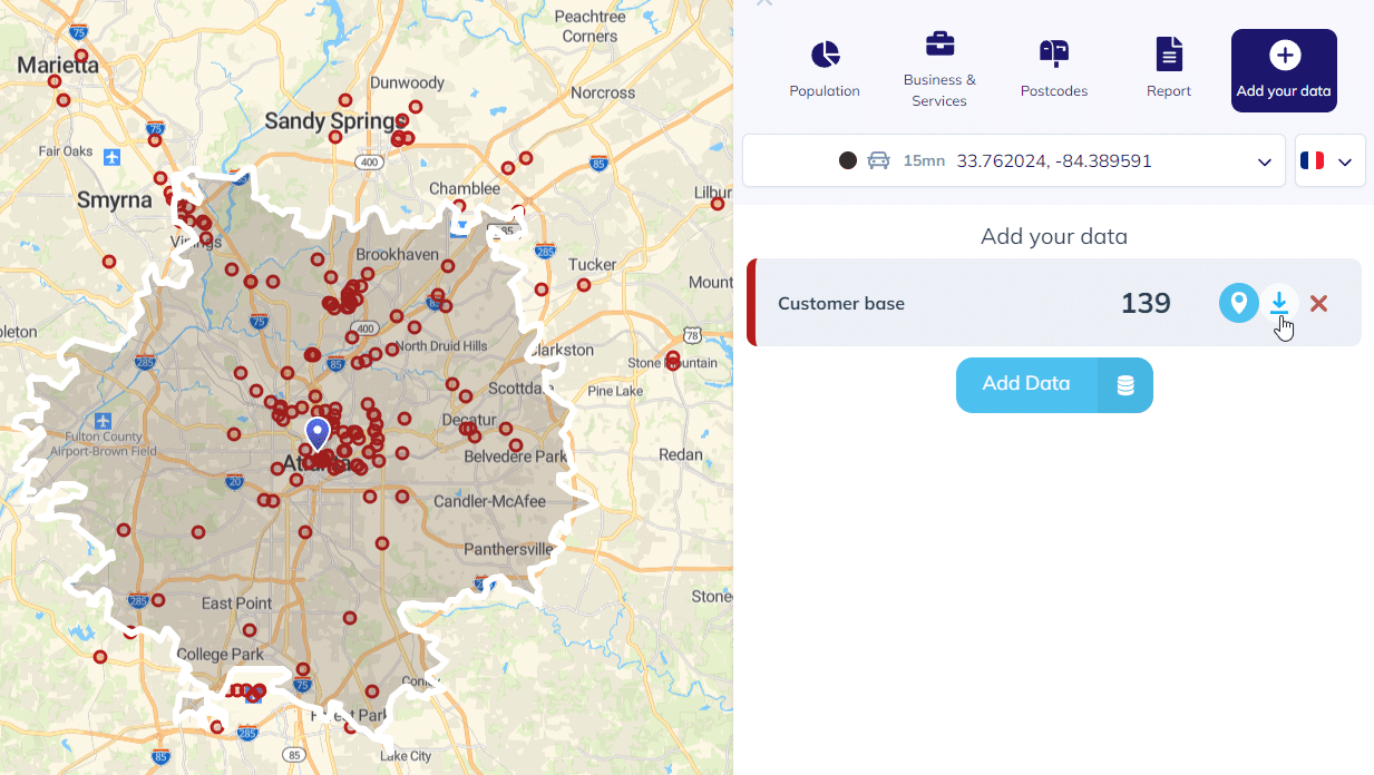 Documentation - Exporting your data from an area - Smappen