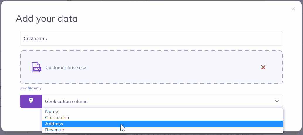 Documentation - Importing your own data into the map - Smappen