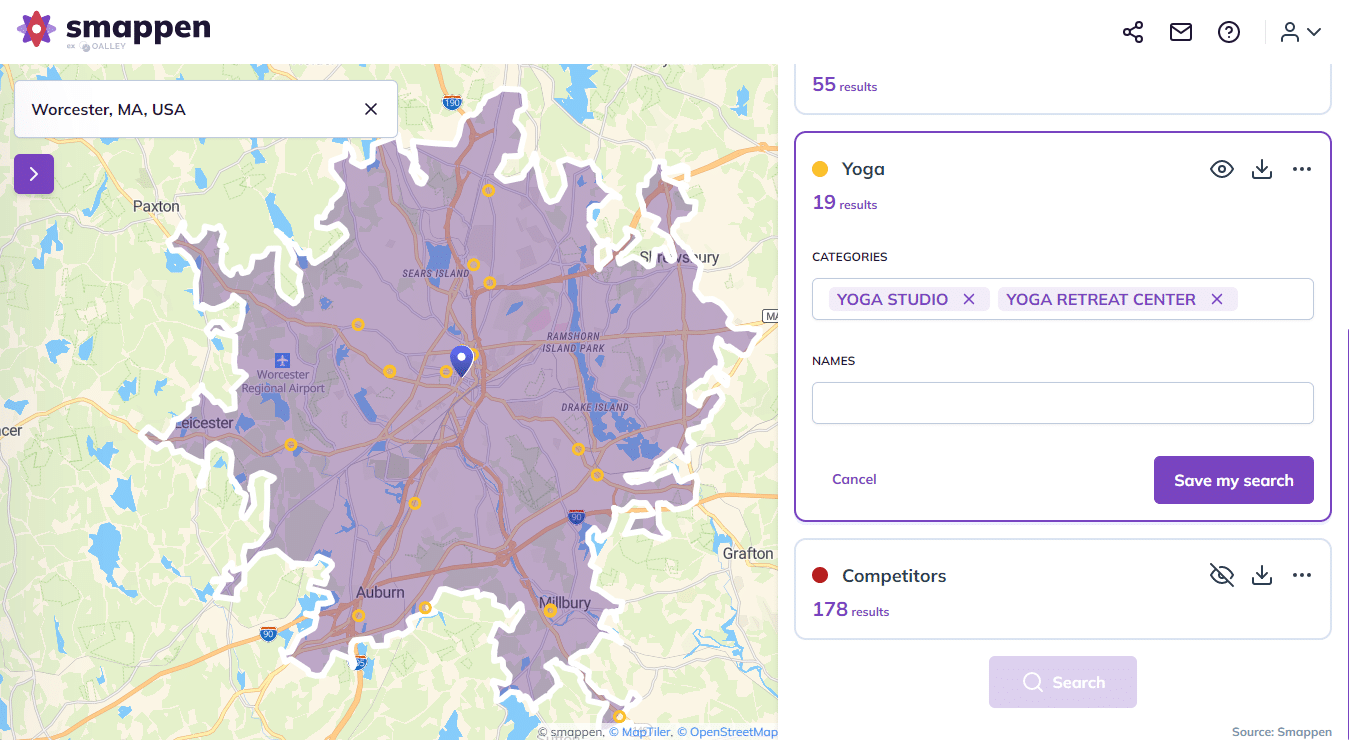 How to easily spot your competitors - Smappen Mapping Tool - Smappen