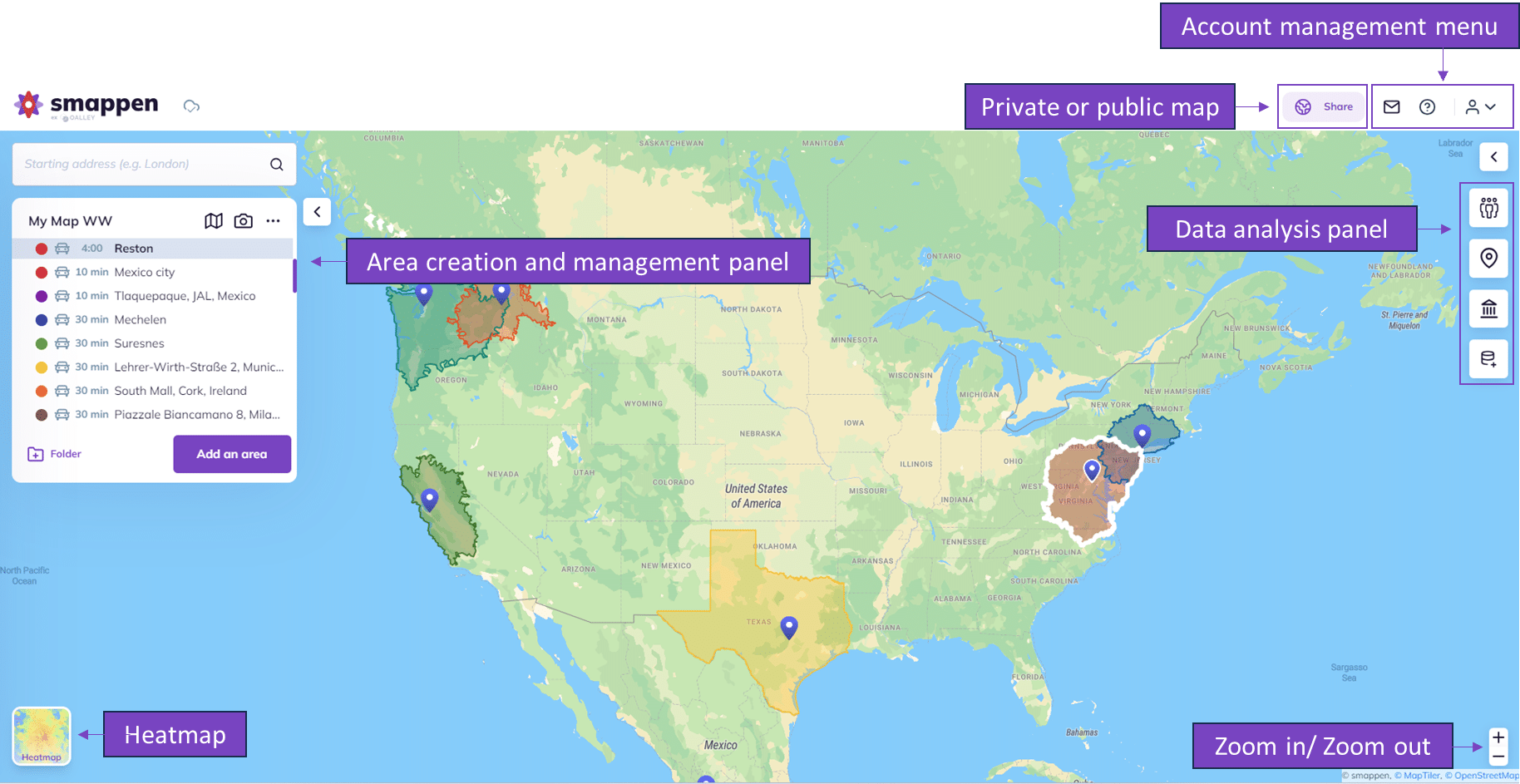 Documentation - Introduction of the platform - Smappen