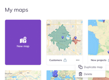 Documentation - Duplicating a map [Managin maps] - Smappen
