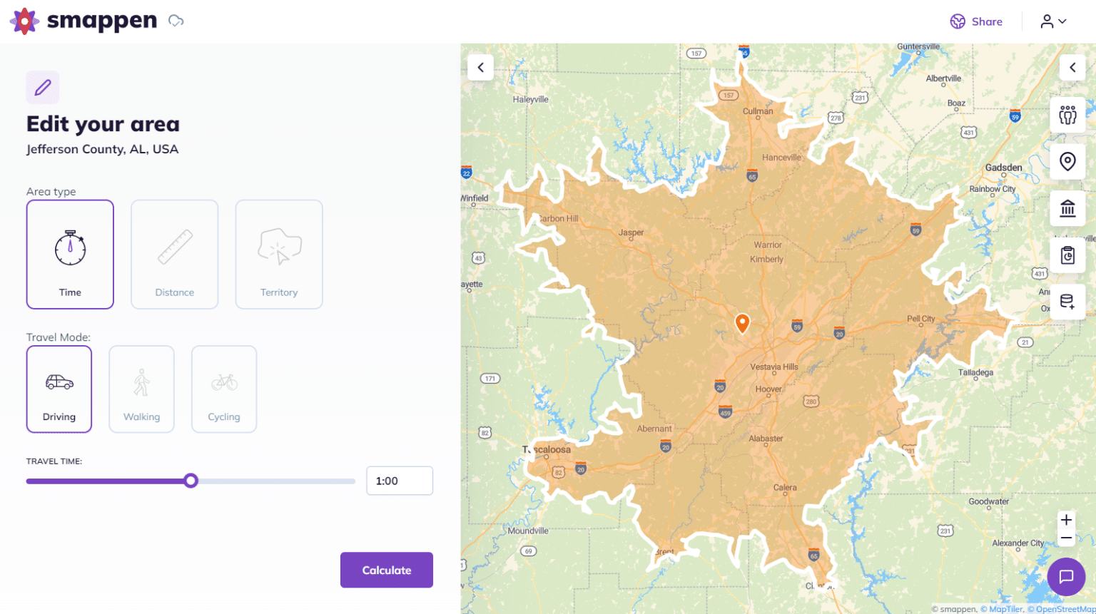 Travel Time - Create a Travel Time Map in Minutes | Smappen - Smappen