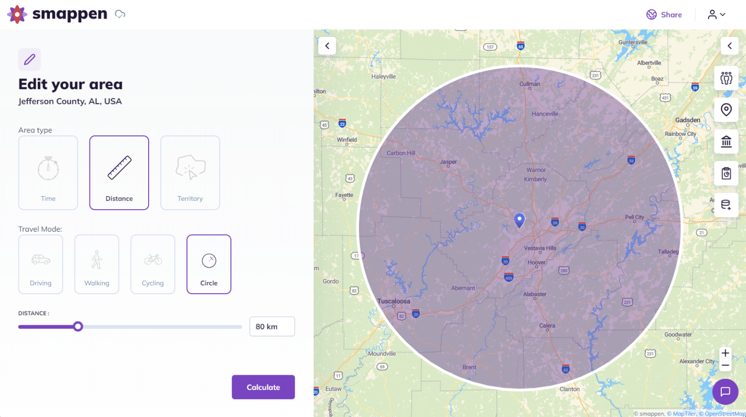 Isochrone VS Radius map - Usage and Interest for Your Business - Smappen