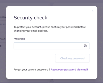 Change your login credentials - Smappen