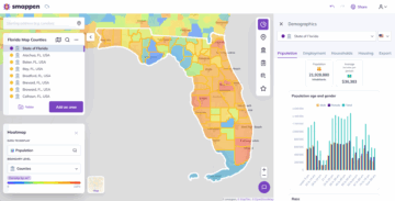 Florida Map - Population Density - Smappen