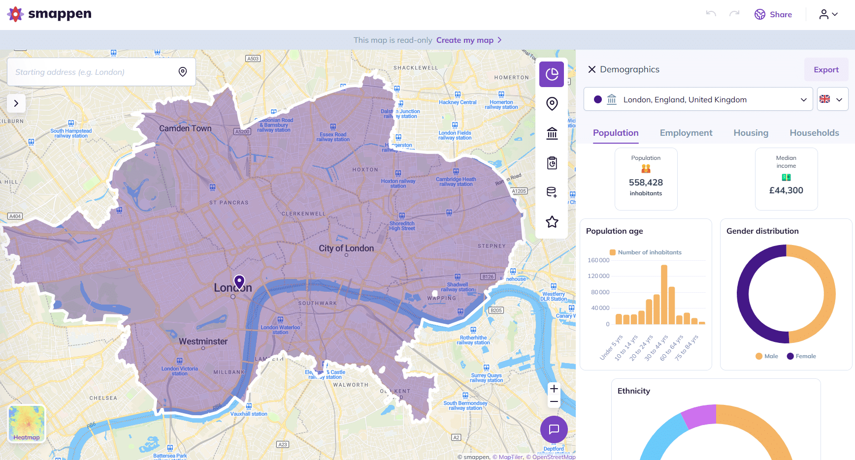 London Population - Smappen